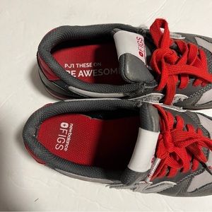 Figs | Shoes | New Balance X Figs Grey And Red Tennis Shoes | Poshmark